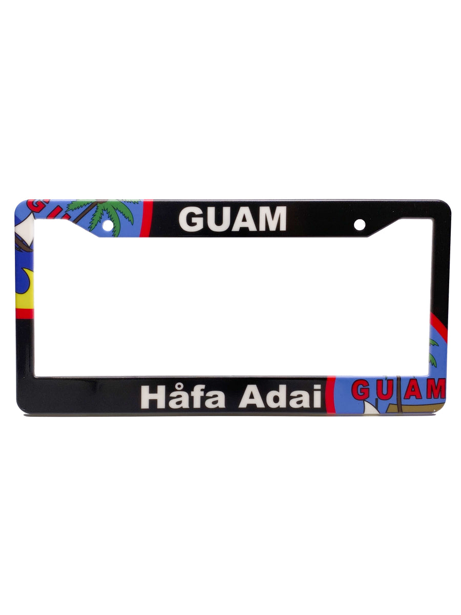 BLK License Plate Frame – Memories of Guam